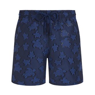 Vilebrequin Badeshorts Ronde des tortues Jacquard - - Swimwear - Herren - Blau - 2XL