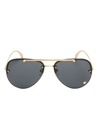 Versace lunettes de soleil à monture pilote - Noir