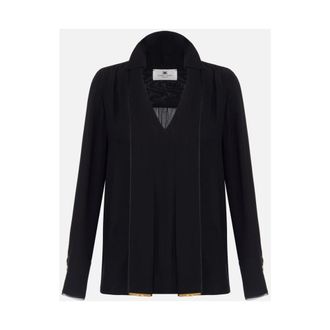 Elisabetta Franchi Damen, Blusen & Hemden, Schwarzk, XSGr&ouml;&szlig;e