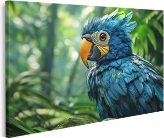 Islandburner Prime Bild auf Leinwand Blauer Vogel im tropischen Wald Bilder Wandbilder Poster