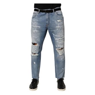 Dolce & Gabbana Distressed / Ripped Denim Jeans - - Jeans - Herren - Blau - XL