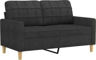 vidaXL 2-Sitzer-Sofa Schwarz 120 cm Stoff Vidaxl
