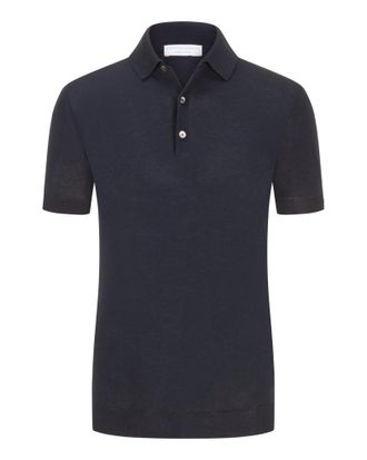 FILIPPO DE LAURENTIIS Leichtes Strick-Poloshirt aus Crepe Cotton in