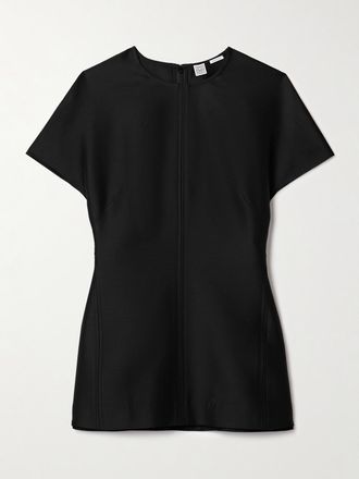 Toteme Haut En Laine Et En Soie M&eacute;lang&eacute;es - Noir