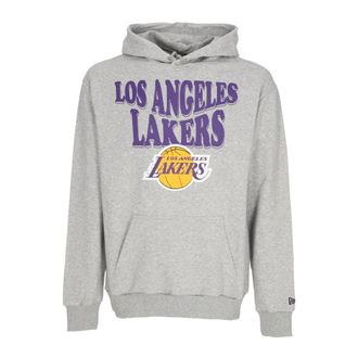 New Era NBA Script Oversize Hoodie Los Angeles Lakers - - Sweatshirts & Hoodies - Herren - Grau - M