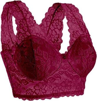 Generic Soutien-gorge confortable sans armatures pour femme - Bretelles r&eacute;glables - Couverture compl&egrave;te - Soutien-gorge confortable sans armatures, Bordeaux, 