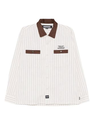 Neighborhood chemise ray&eacute;e &agrave; poche poitrine - Blanc