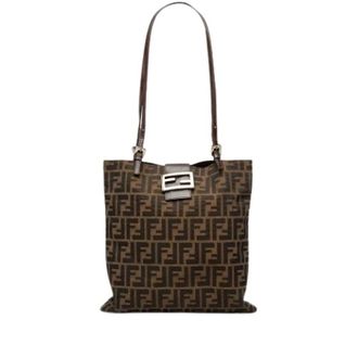 Fendi Sac cabas Pre-owned en toile - Femme - Pre-owned - Brun - Taille: ONE Size