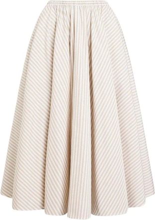 Patou Femme, Jupes, Beige, Taille: 40 FR Elasticated Midi Skirt