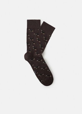 Mango Baumwollsocken mit Hundemuster braun - Herren - 40-42 - MANGO MAN
