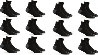 Fruit Of The Loom Herren Dual Defense Kn&ouml;chelsocken (12er-Pack) L&auml;ssige Socke, Schwarz/Schwarz, 37.5-46 EU