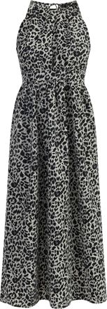 Faina Maxikleid mit Leoprint Damen Grau Leo