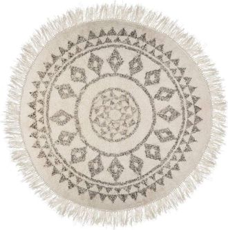 Atmosphera Atmosphera - Tapis ethnique en coton de 120 cm de diam&egrave;tre - Cr&eacute;ateur dint&eacute;rieur