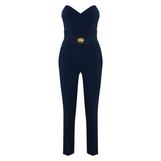 Elisabetta Franchi Combinaison Cr&ecirc;pe - Femme - Combinaisons et Ensembles - Bleu - Taille: 36 FR