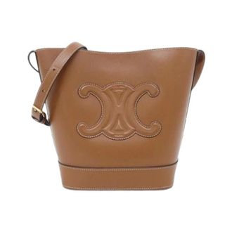 Celine Pre-owned Petit Sac Seau Cuir Triomphe en Cuir de veau - Femme - Pre-owned - Brun - Taille: ONE Size