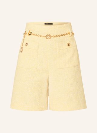 Maje Boucl&eacute;-Shorts Mit Glitzergarn gelb