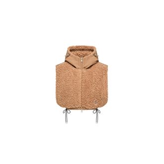 Moncler Moncler Plastron Matelass&eacute; &Agrave; Capuche En Teddy, Femme, Vert, Taille: Uni