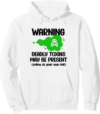 BDAZ Lustige Furzwarnung T&ouml;dliche Giftstoffe k&ouml;nnen vorhanden Sein Furz Pullover Hoodie