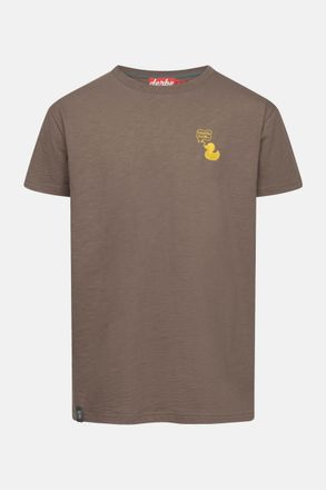 Derbe Derbe T-Shirt What The Duck Herren Braun GOTS Organic