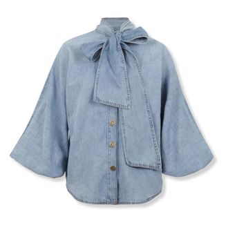 Zimmermann Indra Hemdbluse mit Schleife - - Blouses & Shirts - Damen - Blau - S