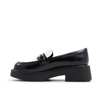 Aldo Mocassins Grundgens pour femme, blanc/noir, 9