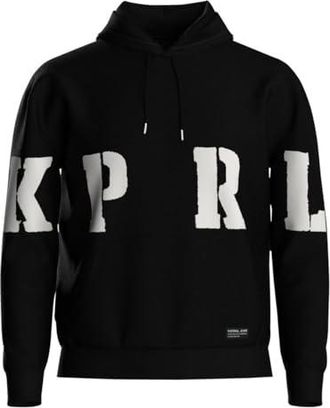 Kaporal Sweatshirt pour Homme, Coupe Confort, Manches Longues, Col Capuche, Modèle Rio, Couleur Black, Taille XL