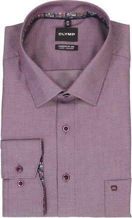 Olymp Herren Hemd violett Baumwolle