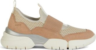 Geox Mädchen D Adacter W B Sneaker, Sand Dk Skin, 39 EU
