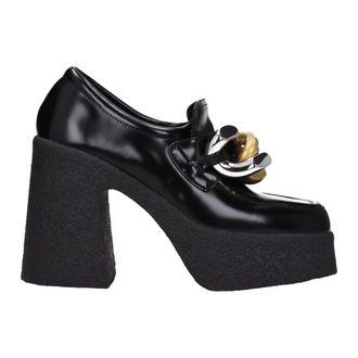Stella McCartney Plateau-Loafer aus Leder - - Shoes - Damen - Schwarzk - 38 EU