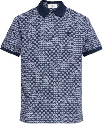 Etro Homme, Tops, Bleu, Taille: L Polo &agrave; motifs