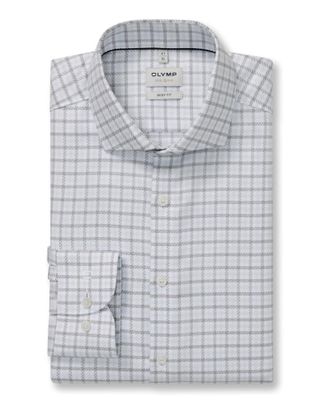 Olymp Level Five, Body Fit, Baumwollhemd mit Glencheck-Muster in