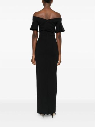 Solace London Off-Shoulder Dress - Black