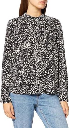 Only Onlnew Mallory L/S Blouse AOP WVN Noos Haut, Whitecap Gray/AOP:Petra Graphic, 44 Femme