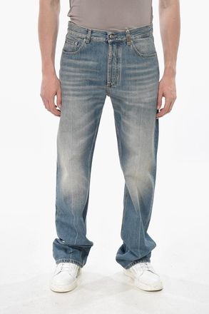Alexander McQueen Straight-Leg Jeans with Metal Skull Detail 23cm Alexander McQueen