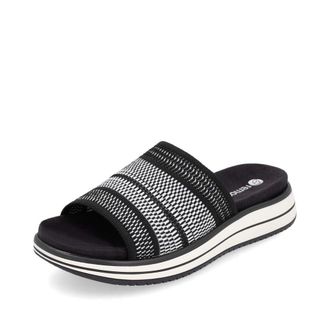 Remonte Damen D1J54, Frauen Slipper,lose Einlage,Freizeitschuhe,Schlupfschuhe,schluepfschuhe,Slides,Slip-ons,Backless Slipper,schwarz Kombi (03),40 EU