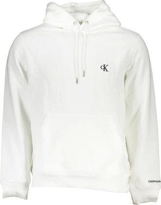 Calvin Klein Homme, Sweatshirts et sweats &agrave; capuche, Blanc, Taille: 2XL Cotton Blend Fleece Sweat &agrave; capuche