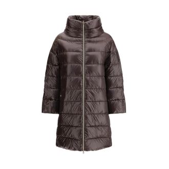 Herno Steppdaunenjacke mit hohem Kragen - - Coats - Damen - Braun - L