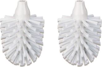 KELA WC-Bürstenkopf La Brosse aus Kunststoff in weiß, Plastik, 8 x 8 x 12.5 cm (Packung mit 2)