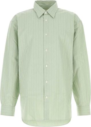 Dries Van Noten Homme, Chemises, Vert, Taille: L Chemise Croom en popeline brod&eacute;e