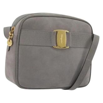 Ferragamo Pre-owned Suede Shoulder Bag - - Pre-owned - Damen - Grau - ONE SIZE