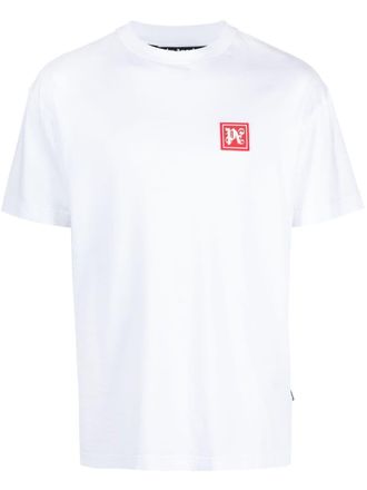 Palm Angels t-shirt Ski Club en coton &agrave; logo imprim&eacute; - Blanc
