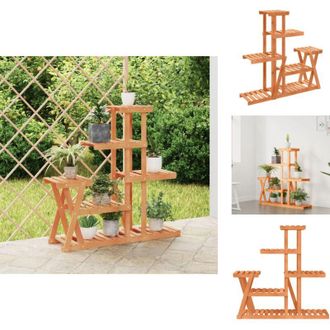 vidaXL Blumenst&auml;nder 95x25x96 cm Massivholz Tanne - Holzpflanzenst&auml;nder - Tannenzapfenst&auml;nder - Blumentr&auml;ger - Gartendeko - Vintage Stil