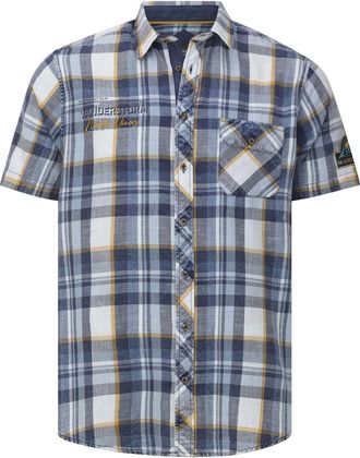 Jan Vanderstorm Herren Kurzarmhemd Ingolof blau, 53/54