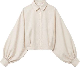 SoSUE Antonia Short Flanell - Femme - Blouses et Chemises - Beige - Taille: 40/42 FR