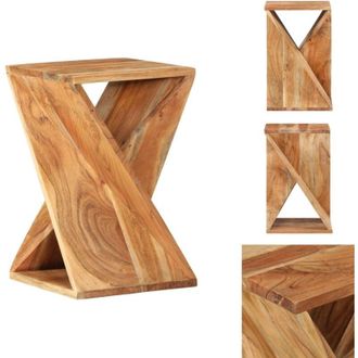 vidaXL Vidaxl - Beistelltisch 35x35x55 cm Massivholz Akazie - Massivt Holztisch - Holz Side Table - Akzentm&ouml;bel - Wohnzimmerstil - Rustikal Deko