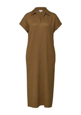s.Oliver Midikleid Kleid Strukturiertes Jersey-Kleid mit Schlitzen