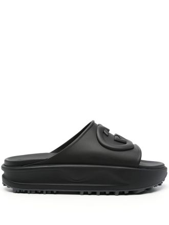 Gucci claquettes &agrave; logo GG - Noir