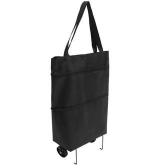 Holibanna Sac Chariot Pliable avec Roulettes Sac de Courses Léger et Résistant pour Transport Facile et Rangement Compact Adapté à Tous Âges