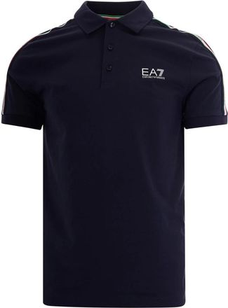 Emporio Armani Emporio Armani Ea7, Homme, Tops, Bleu, Taille: S Polo en jersey de coton Italian Spirit