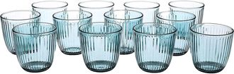 Bormioli Rocco 580502M04121990 Line Wasserglas 12er Set, lebendig blau